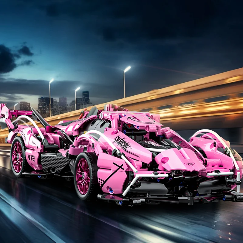 Technical-V12-Concept-Sports-Car-Building-Blocks-Set-Supercar-Model ...