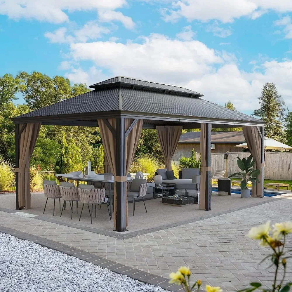 12-x20-Hardtop-Metal-Gazebo-Outdoor-Galvanized-Steel-Double-Roof-Canopy ...