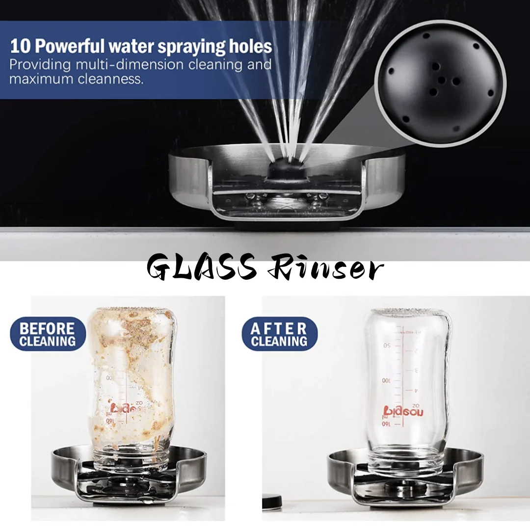 360° Automatic Cup Washer Jet Nozzle Glass Rinser Cleaning Accessories ...