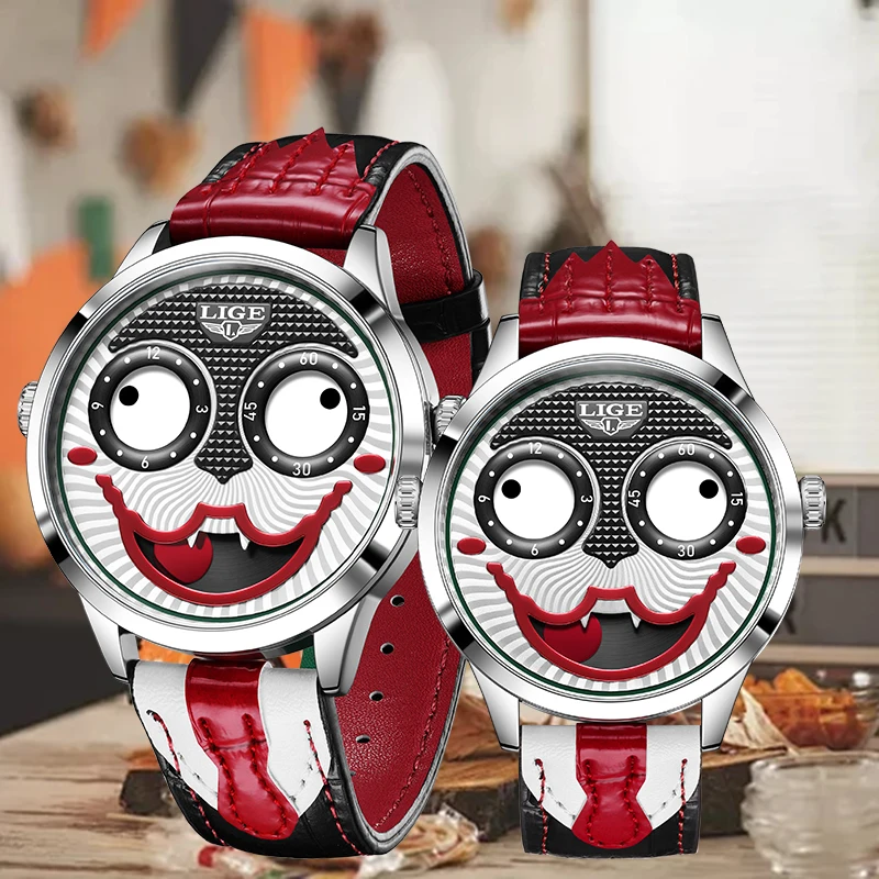 LIGE Simple Fashion Couple Watch Luxury Waterproof Luminous Watches for ...