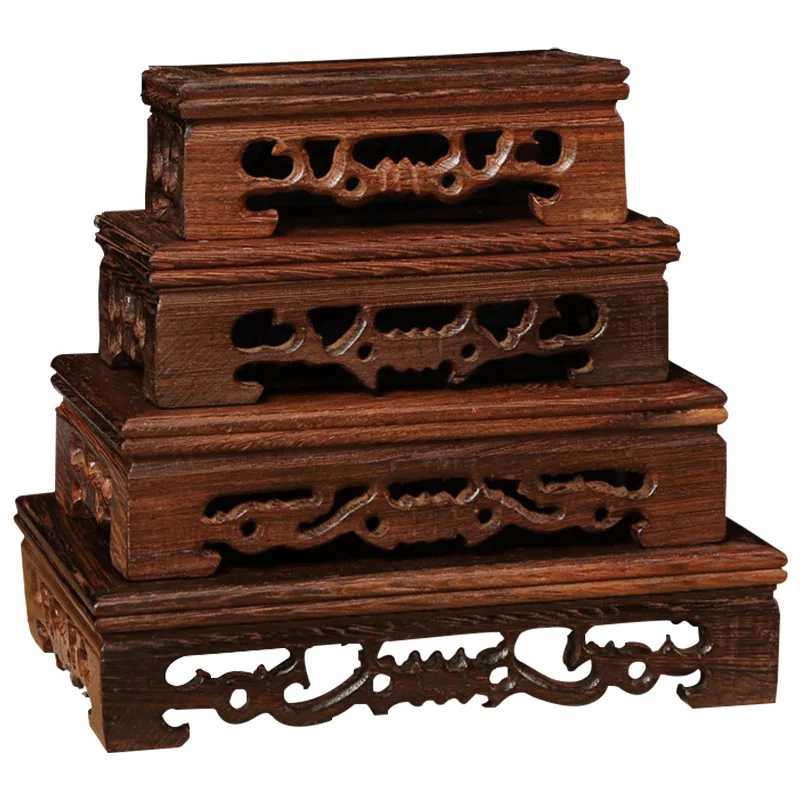 Natural Solid Wood Base For Figurines Statues Tone Ornaments Base ...