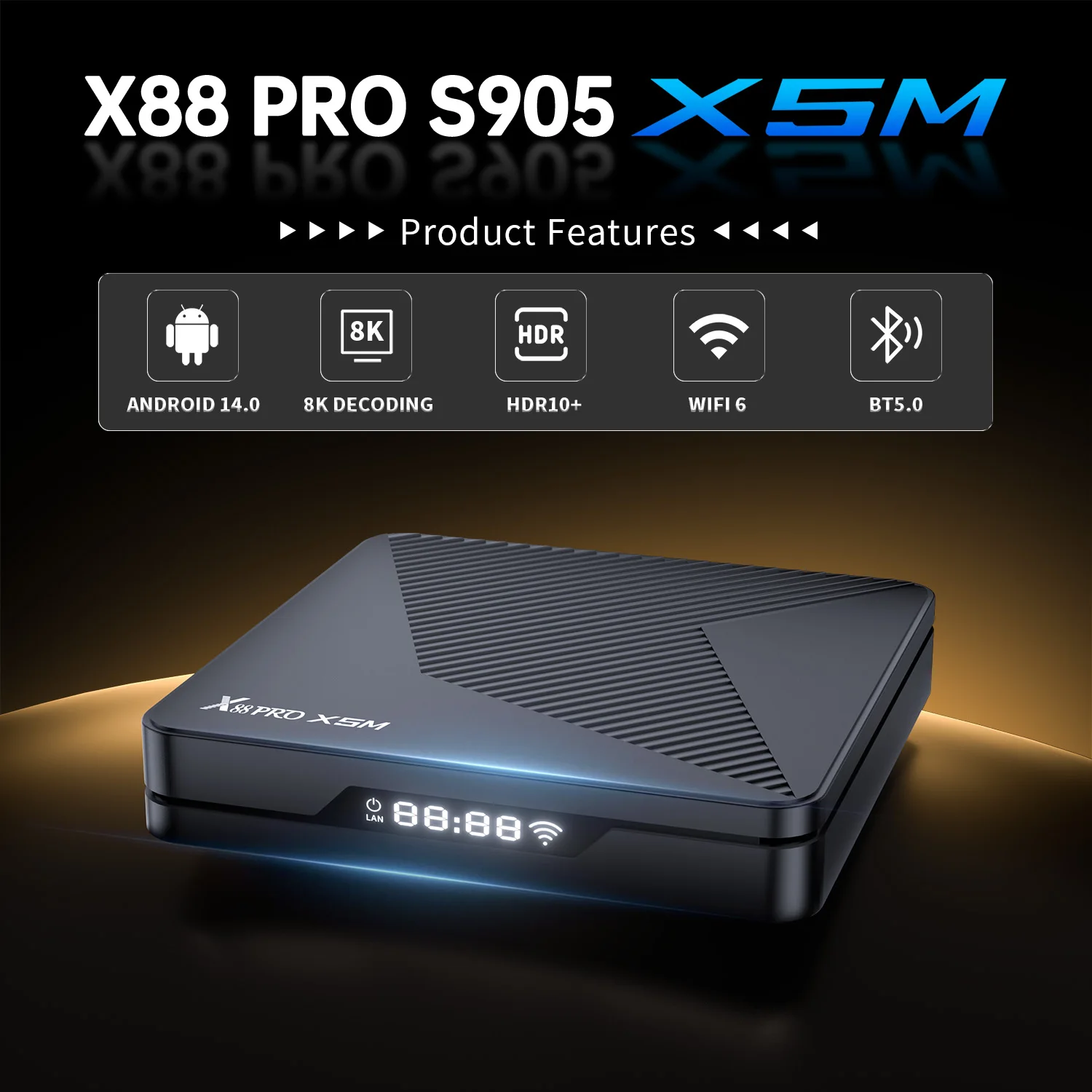X88 PRO X5M Android 14 TV Box Amlogic wifi6高清8K电视盒子-阿里巴巴