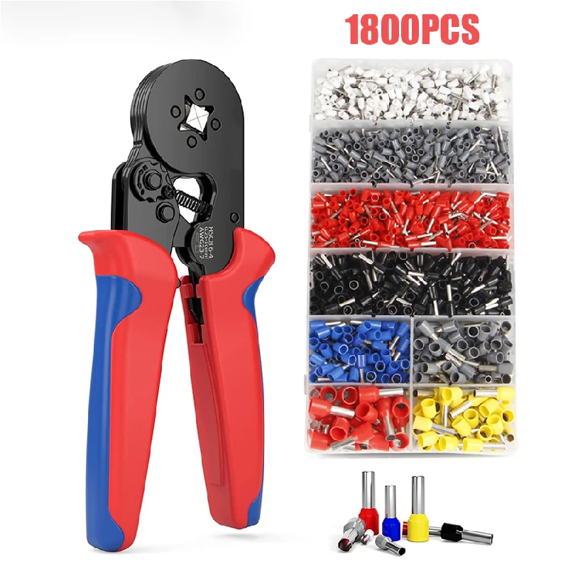 Crimping Pliers Kit Tubular Terminal HSC8 6-4A Crimper Wire Mini ...