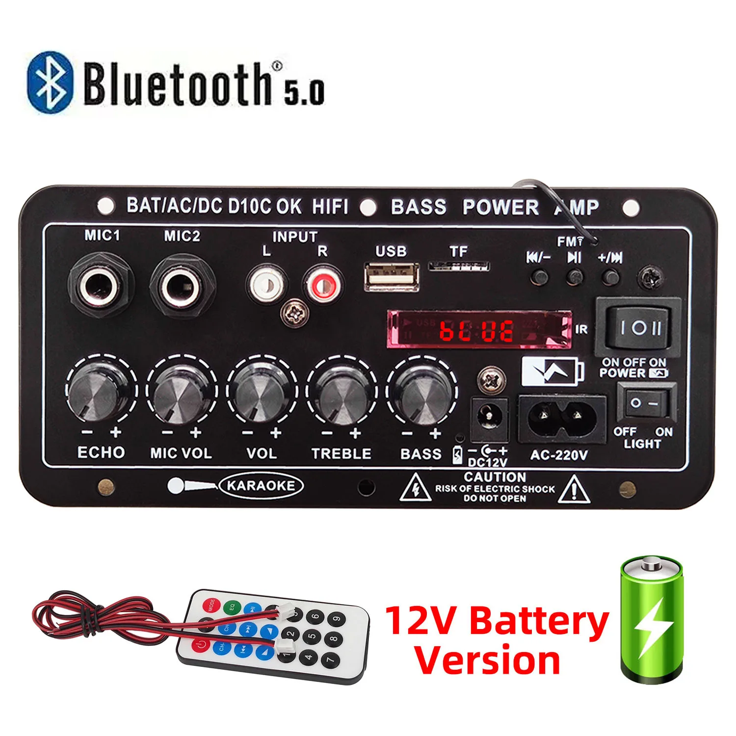220V-12V-Digital-Bluetooth-Amplifier-Board-Subwoofer-Dual-Microphone ...