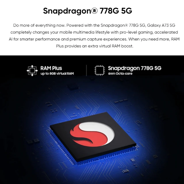 Samsung Galaxy A73 A736BDS 5G Smartphone Snapdragon 778G 5000mAh ...