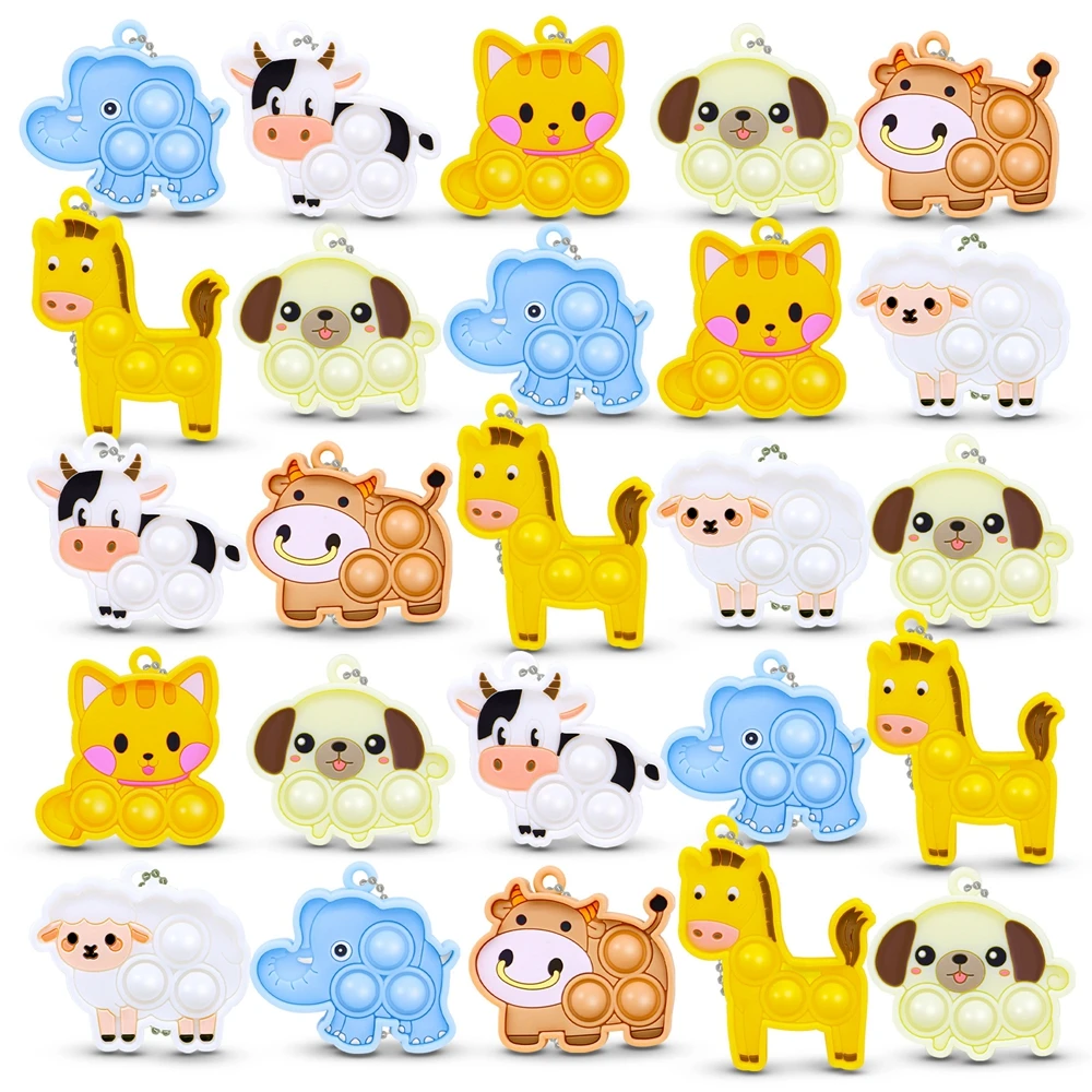 7/21PCS For Kids Adult New Animal Sheep Cat Dogs Pop Fidget Toys Push ...