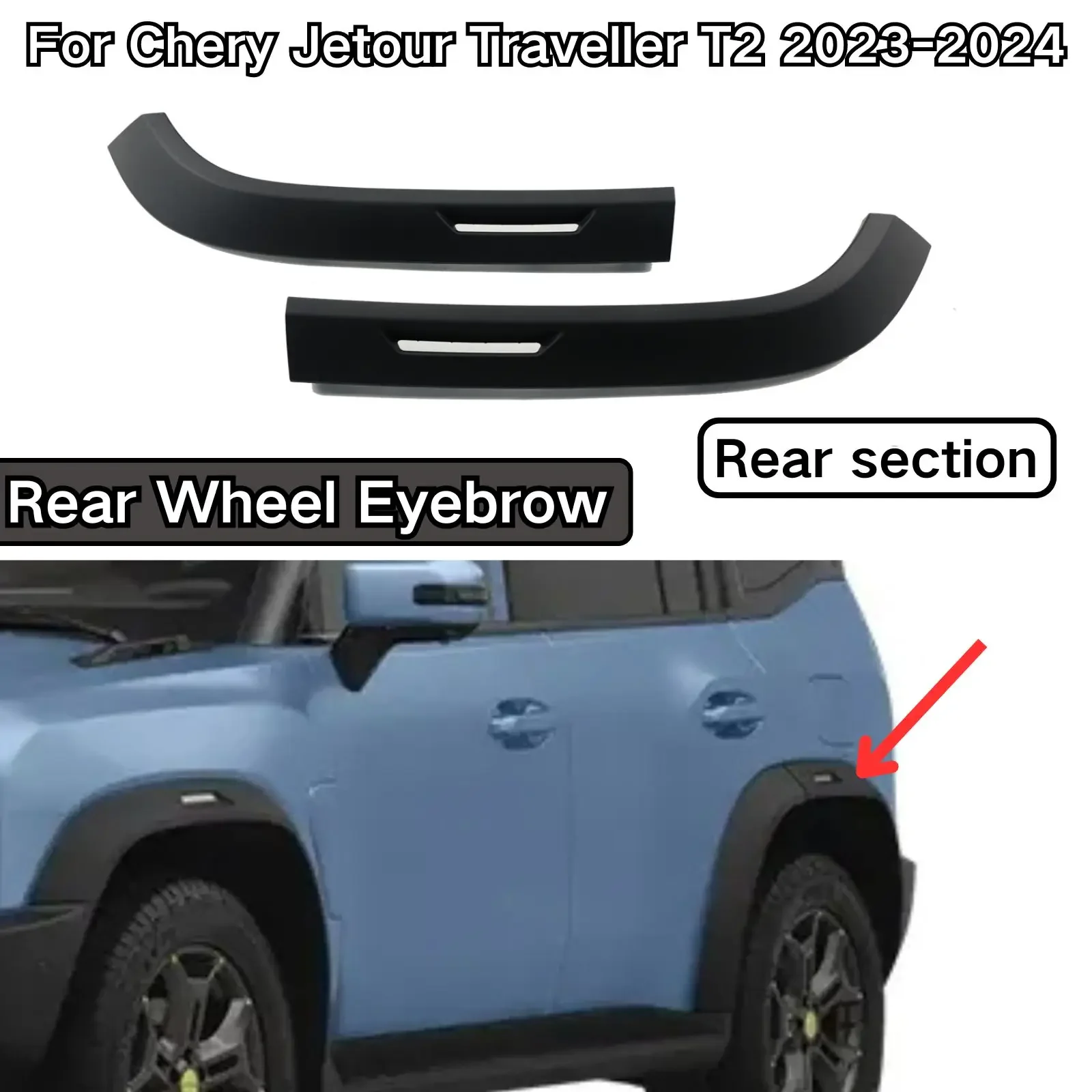 Car-Rear-Wheel-Arch-Eyebrow-Rear-Section-For-Chery-Jetour-Traveller-T2 ...