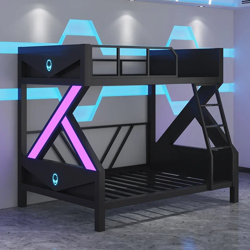 E-Sports-Upper-and-Lower-Bunk-Double-Layer-Iron-Frame-Height-Adjustable ...