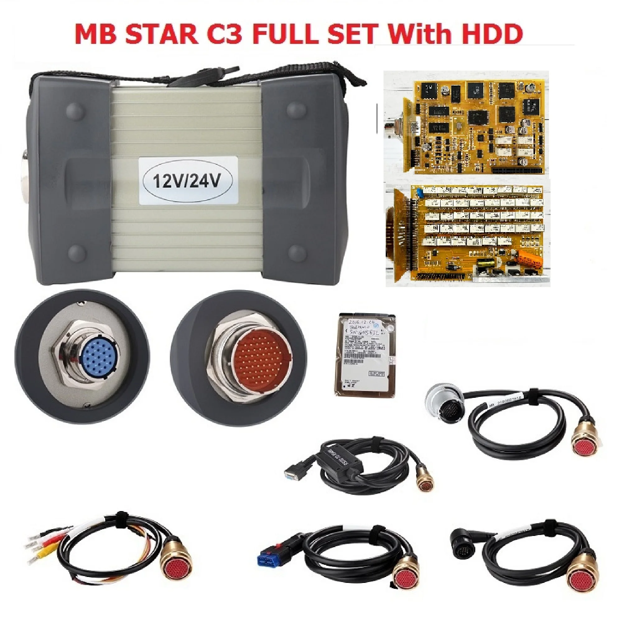 Profissional-MB-Estrela-C3-Chip-Completo-Suporte-12V-24V-Ferramenta-de-Diagn-stico-SD-Conectar ...