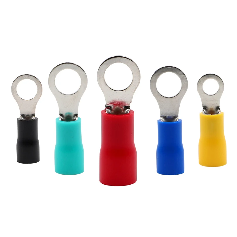 50-25Pcs-RV1-25-3-4-5-6-8-Series-Insulated-Ring-Crimp-Terminal ...