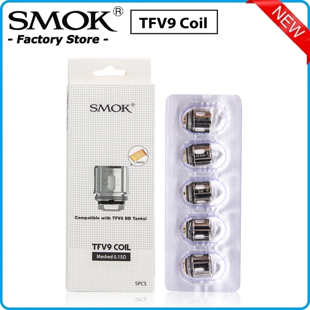 Original-SMOK-TFV9-Meshed-Coil-0-15ohm-for-TFV9-Tank-Atomizer-6-5ml ...