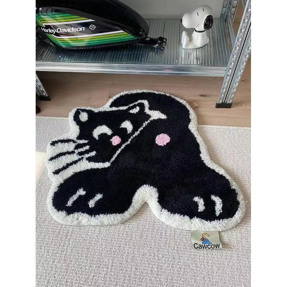 Trendy Cartoon Cat Floor Mat Bedroom Rug Household Living Room Sofa ...