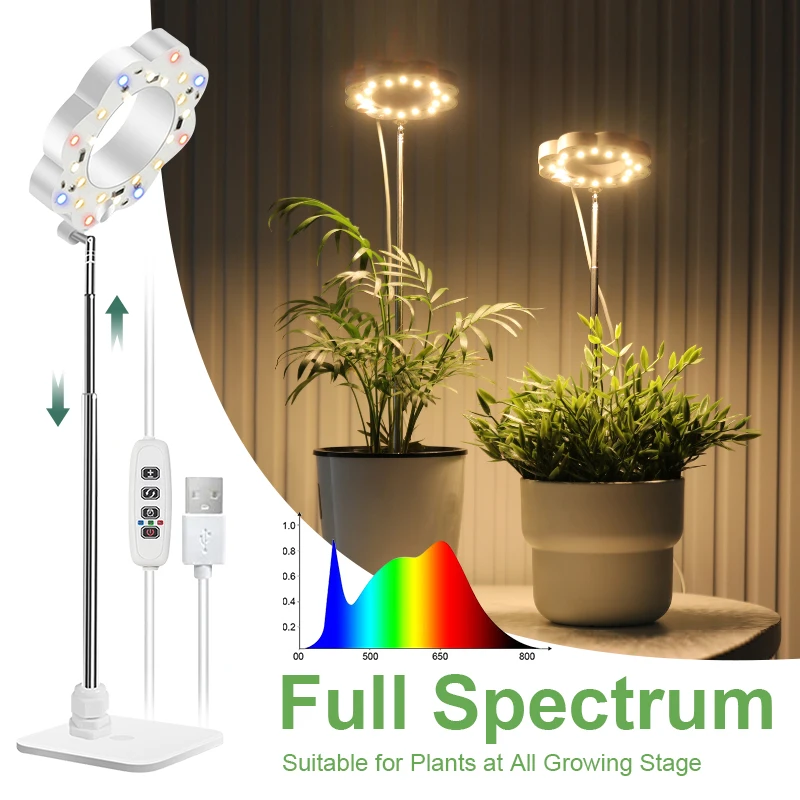 LED-Grow-Light-For-Indoor-Plants-Height-Adjustable-USB-Full-Spectrum ...