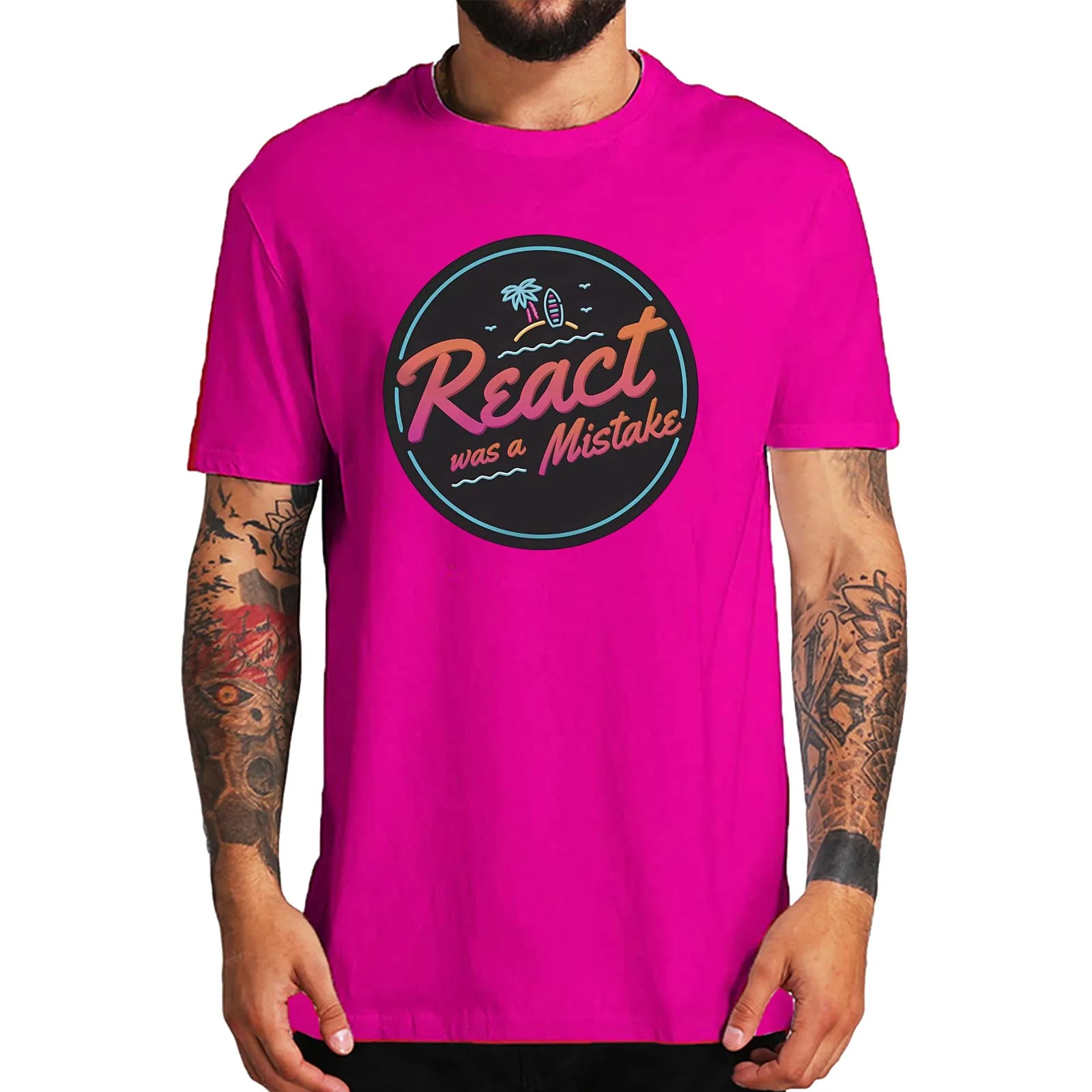 React-Was-A-Mistake-T-Shirt-Funny-Computer-Code-Nerd-Geek-Gift-Retro ...