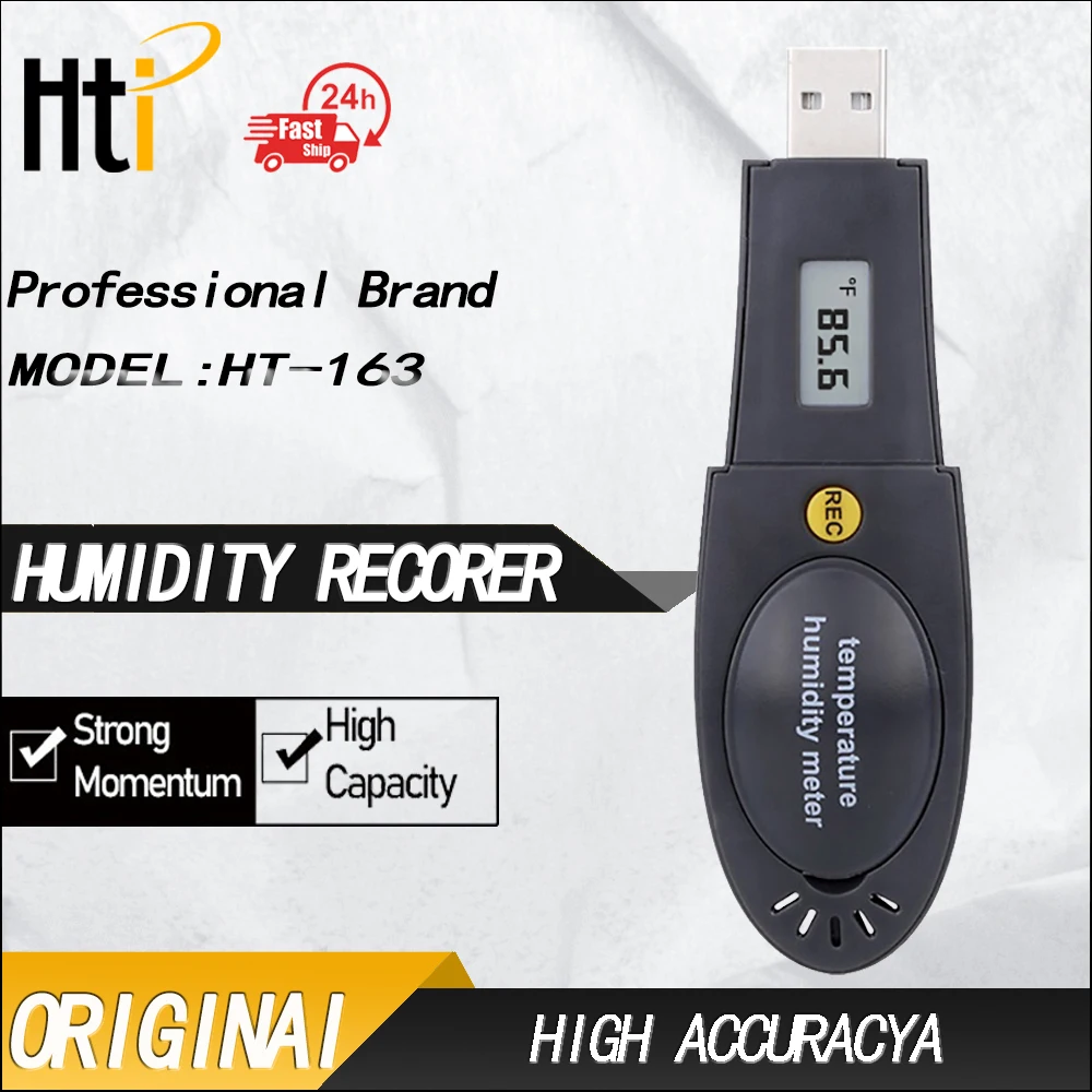 Hti El-usb-2-lcd+ High Accuracy Humidity Temperature Air Pressure ...