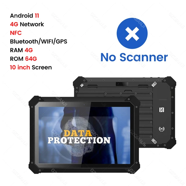 Industrial Rugged PDA Tablet Android 11 with 1D Barcode Scanner Mobile ...