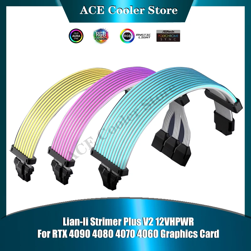 Lian-li-Strimer-Plus-V2-12VHPWR-ATX3-0-PSU-GPU-Extension-Cable-Support ...