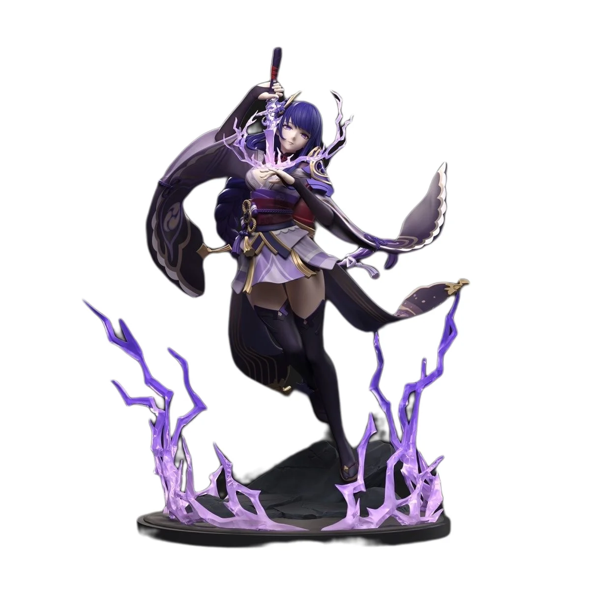 28Cm Genshin Impact Game Action Figure Beelzebul Raiden Shogun Ei Two ...