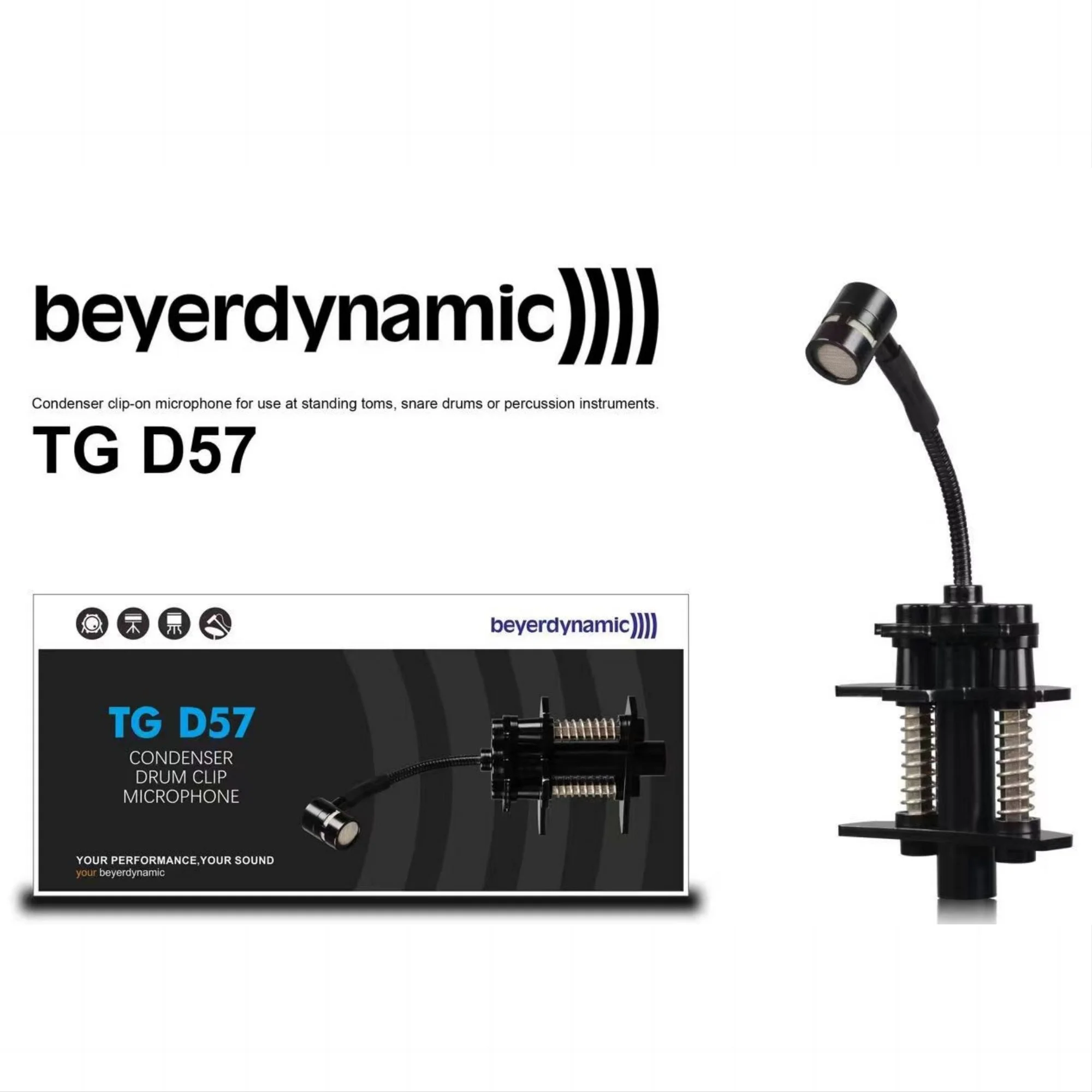 Beyerdynamic-micr-fono-cardioide-con-Clip-condensador-TG-D57-cuello-de ...