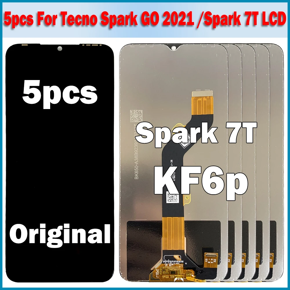 5pcs Original For Tecno Spark GO 2021 LCD Display Touch Screen Digitizer Assembly Replacement ...