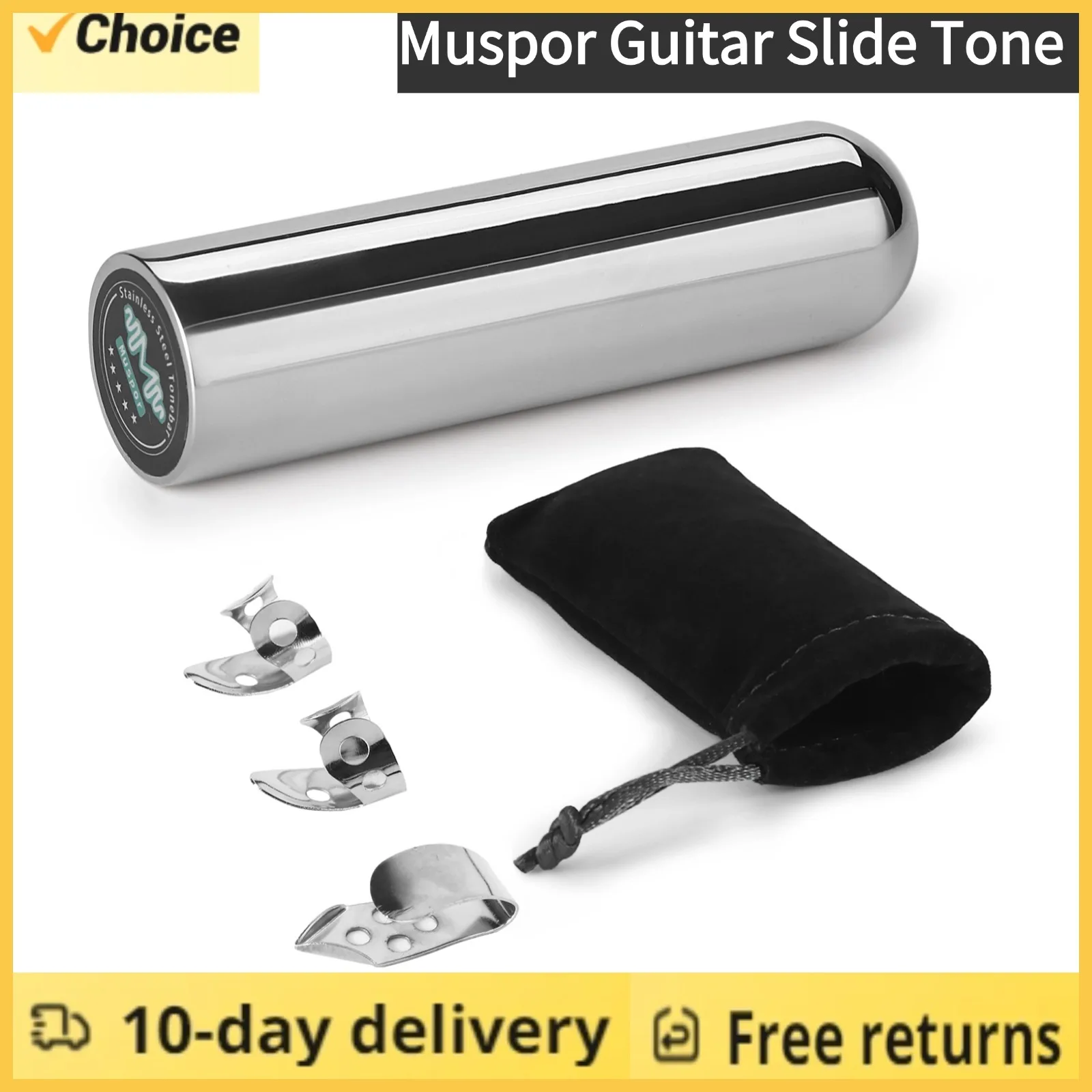 Muspor-Guitar-Slide-Tone-Bar-Stainless-Steel-Guitar-Tone-Bar-Set-with-3 ...