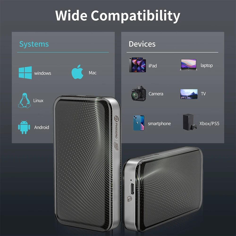 External Ssd 1tb PHIXERO M2 NGFF SATA SSD HD Externo USB 3.1 Enclosure ...