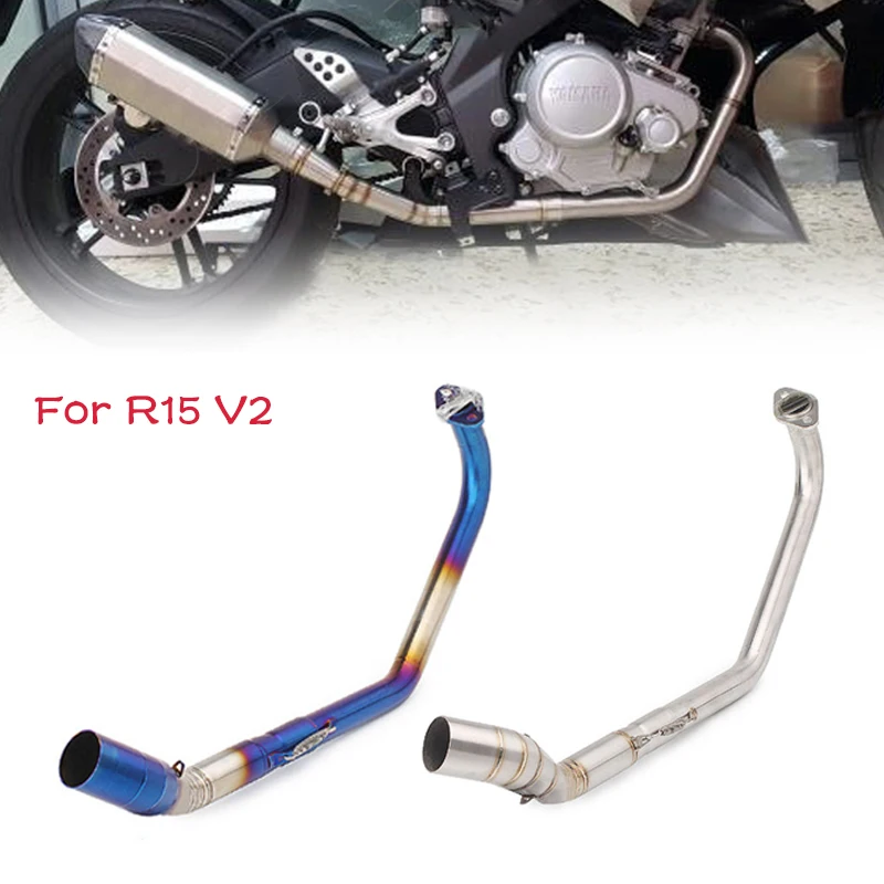 Motorcycle-System-Exhaust-Pipe-Header-Link-Pipe-Slip-On-51mm-Blue ...