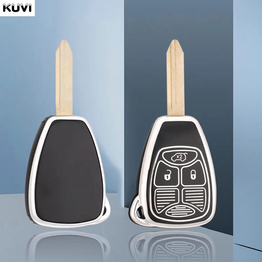 Car Key Case Cover Shell Fob for Jeep Chrysler 300C Avenger Sebring ...