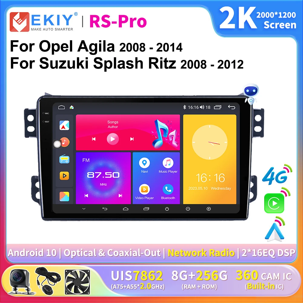 EKIY-2K-Screen-Android-Auto-Carplay-Car-Stereo-For-Opel-Agila-2008-2014 ...