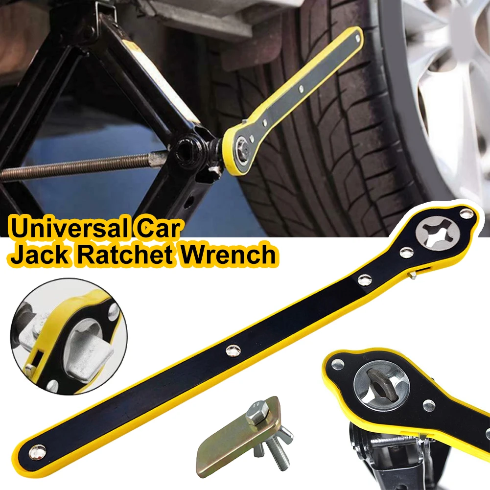 Universal-Car-Jack-Ratchet-Wrench-Scissor-Jack-Garage-Tire-Wheel-Lug ...