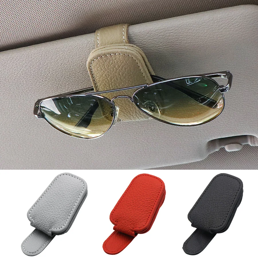 Portable-Car-Glasses-Cases-Ticket-Card-Clamp-Car-Sun-Visor-Sunglasses ...