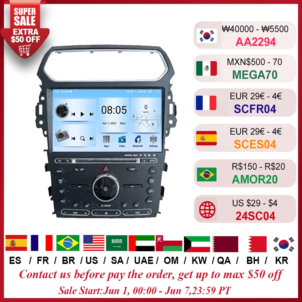 Autoradio-Android-For-Ford-Explorer-5-2011-2019-Radio-Stereo-Multimedia ...