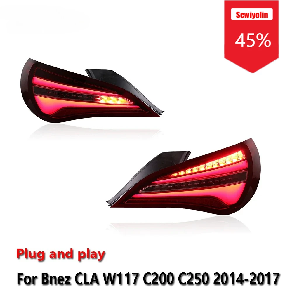 Sewiyolin Car LED Tail Light Assemblies For Benz CLA W117 C200 C250 ...