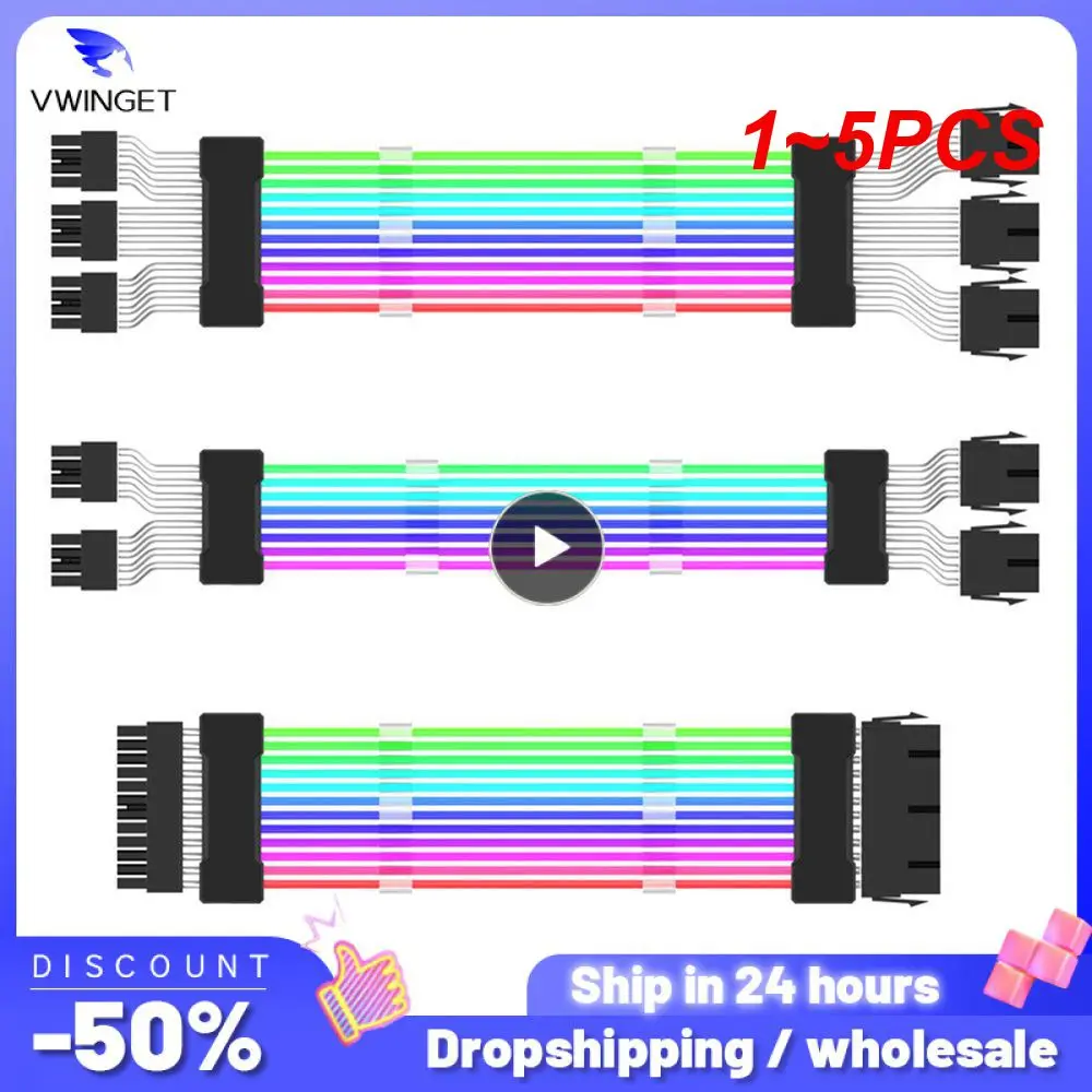 Jumpeak-Computer-Power-Supply-Extension-Cable-Kit-ARGB-Sync-PSU-ATX ...