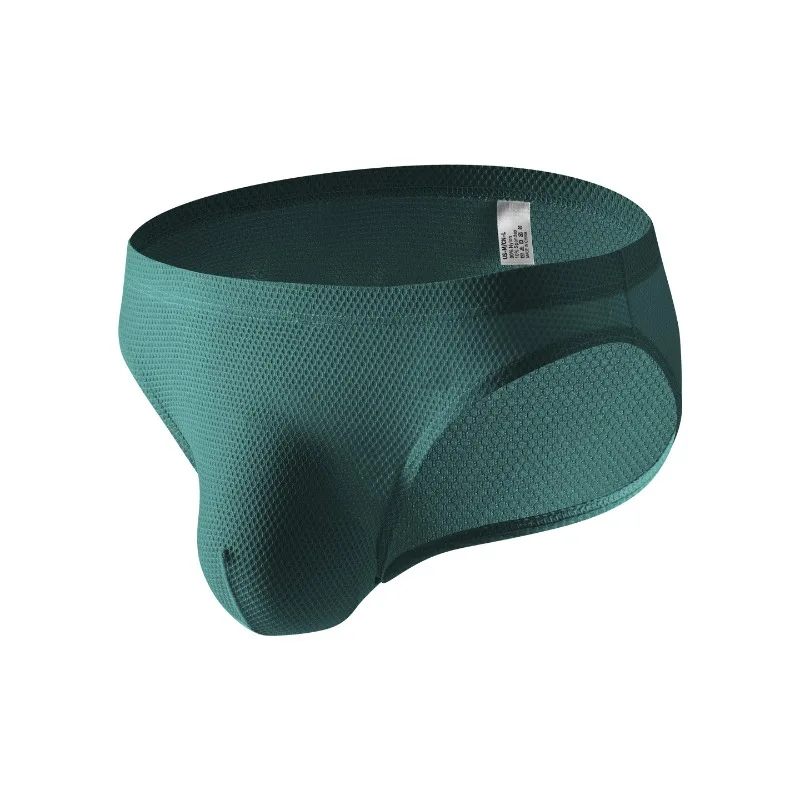 Solid color men's briefs youth comfortable breathable pants underpants ...