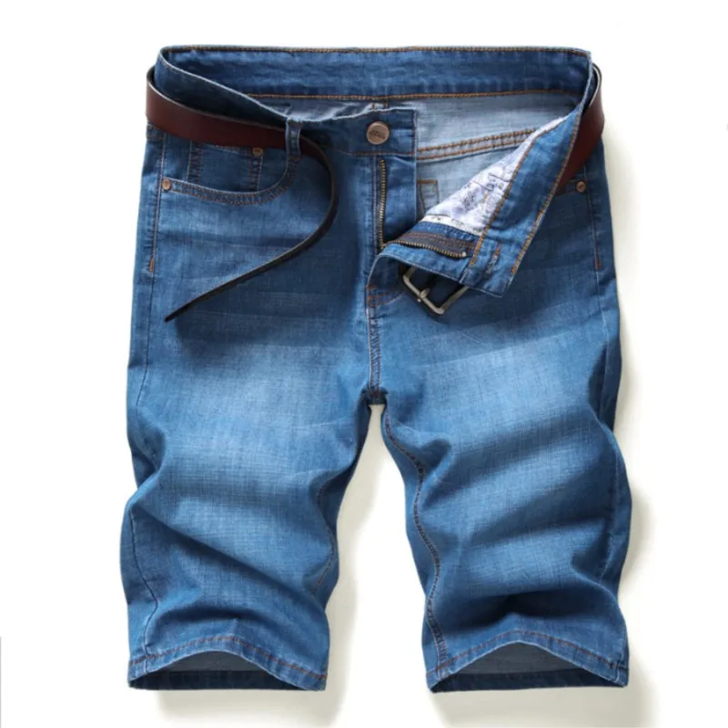 Jeans-courts-en-denim-pour-hommes-pantalons-d-t-minces-et-d-contract-s ...