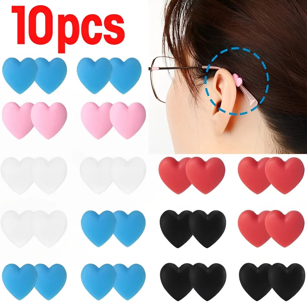2-10Pc-Silicone-Heart-Anti-Slip-Ear-Hook-Eyeglass-Eyewear-Accessories ...