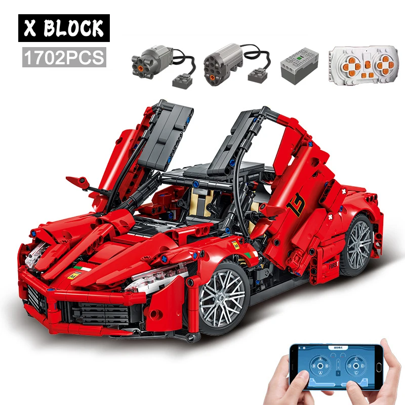 Moter-Power-Sport-Car-Building-Block-MOC-Super-Racing-Vehicle-Model ...