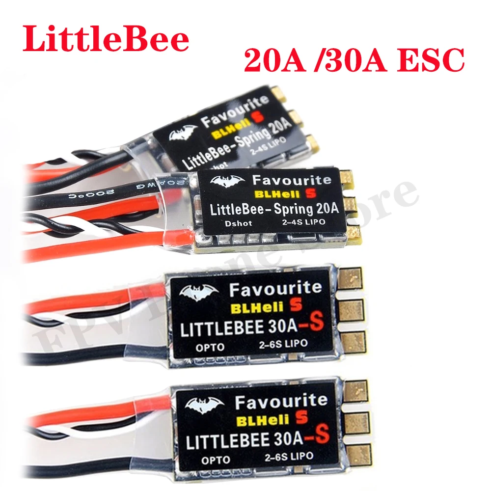 FVT-LITTLEBEE-BLHeli-S-ESC-SPRING-20A-2-4s-30A-2-6s-Supports-Mulitshot ...