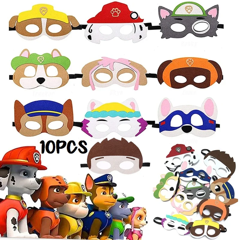 10PCS-Paw-Patrol-Dog-Masquerade-Toys-Kids-Patch-Cartoon-Puppy-Mask ...