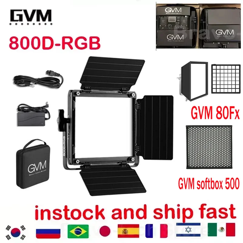 Gvm 800d-rgb Video Light For Photography Led Lighting Photo Studio ...