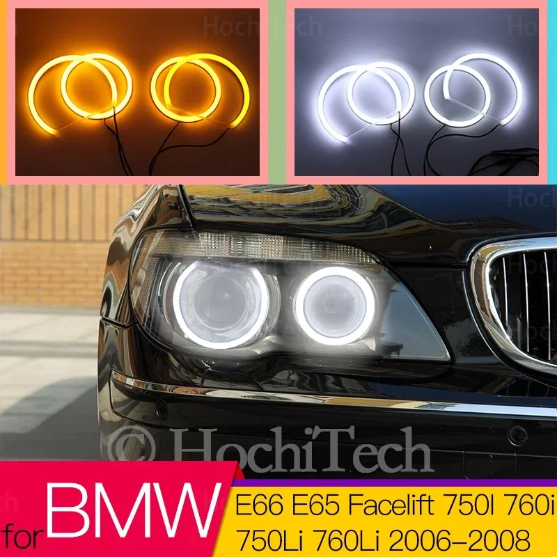 Switchback-Cotton-Light-LED-Angel-Eye-Dual-Color-For-BMW-E66-E65 ...