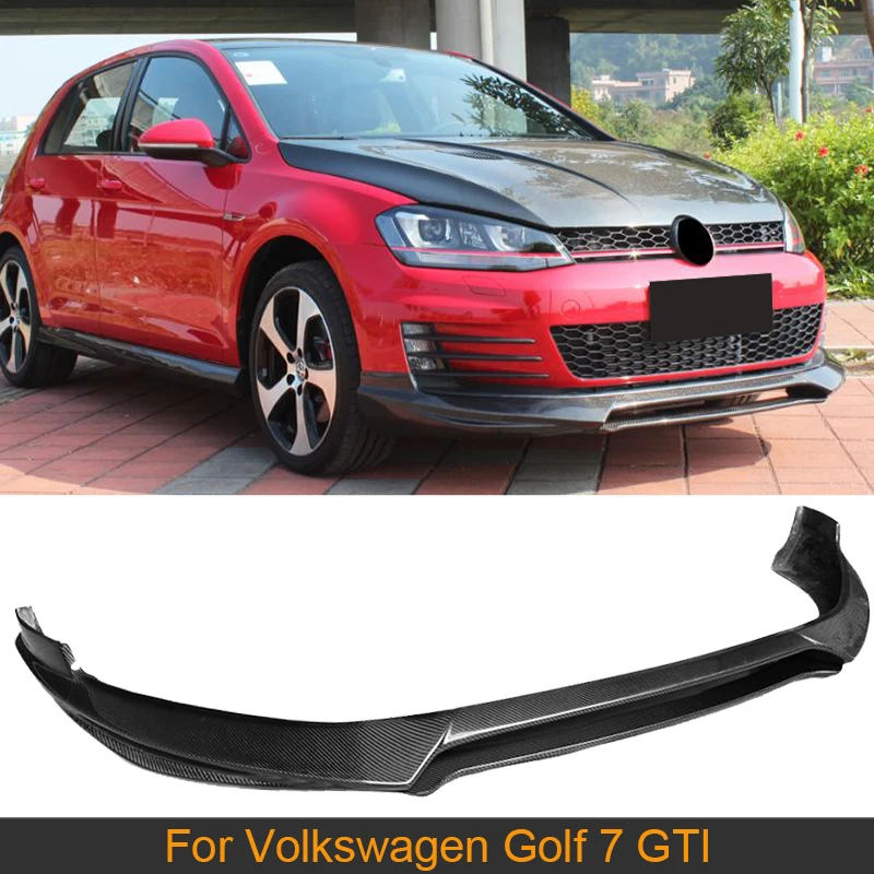 Carbon Fiber Front Bumper Lip Spoiler For Volkswagen VW Golf 7 VII MK7 ...