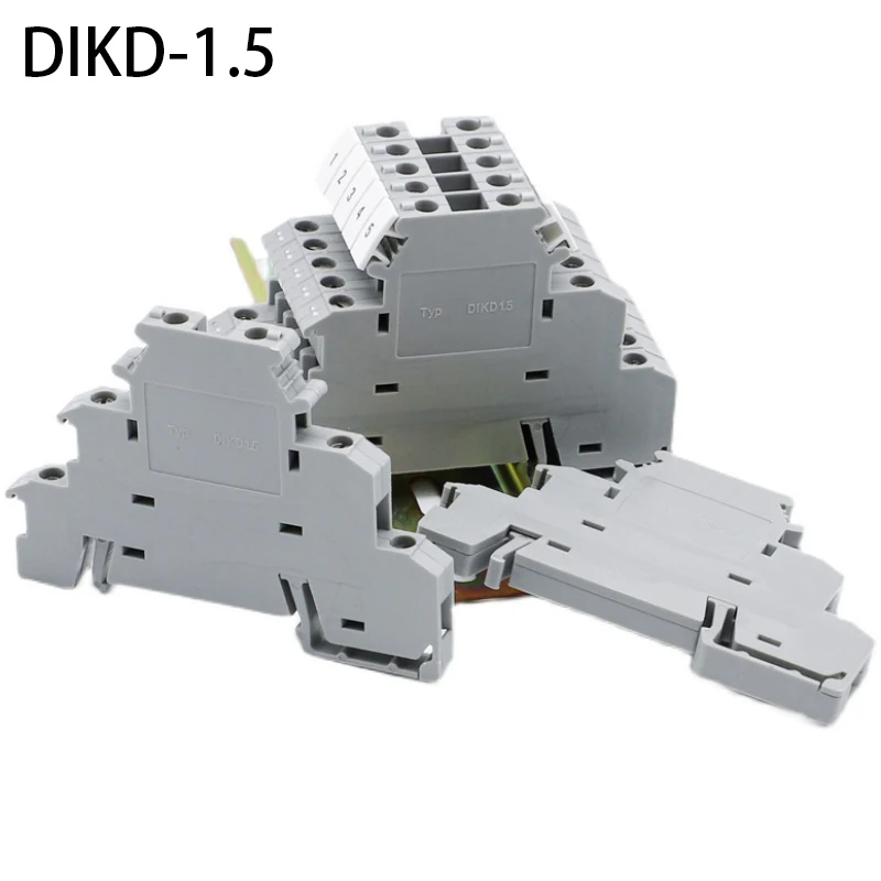 Din-Rail-Terminal-Block-10Pcs-DIKD-1-5-Three-Layer-3-Level-Sensor ...