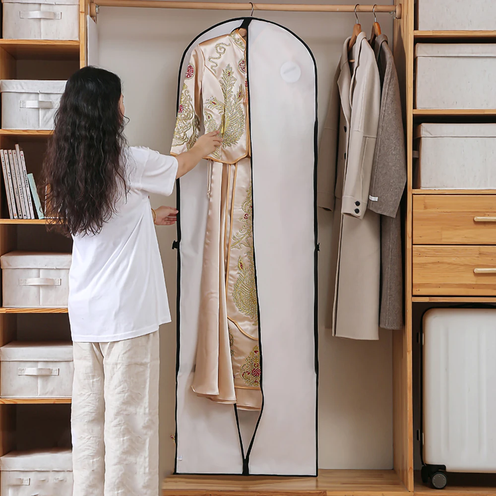 Wedding Dress Cover for Bridal Robe Garment Coat Storage Protective ...
