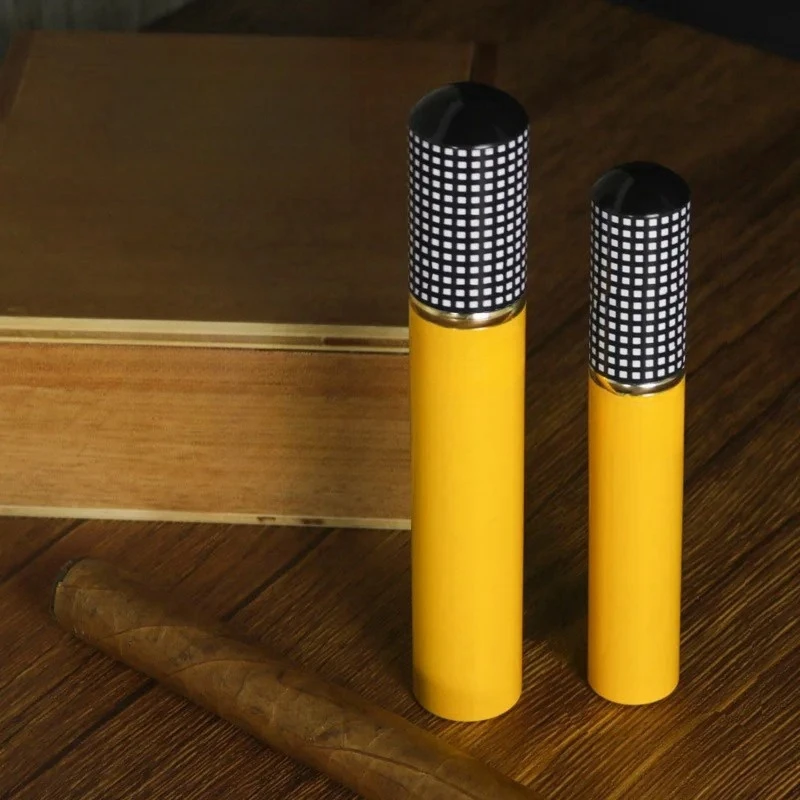 Portable-Cigars-Tube-Cigar-Case-Waterproof-Cedar-Wood-Lined-Electronic ...