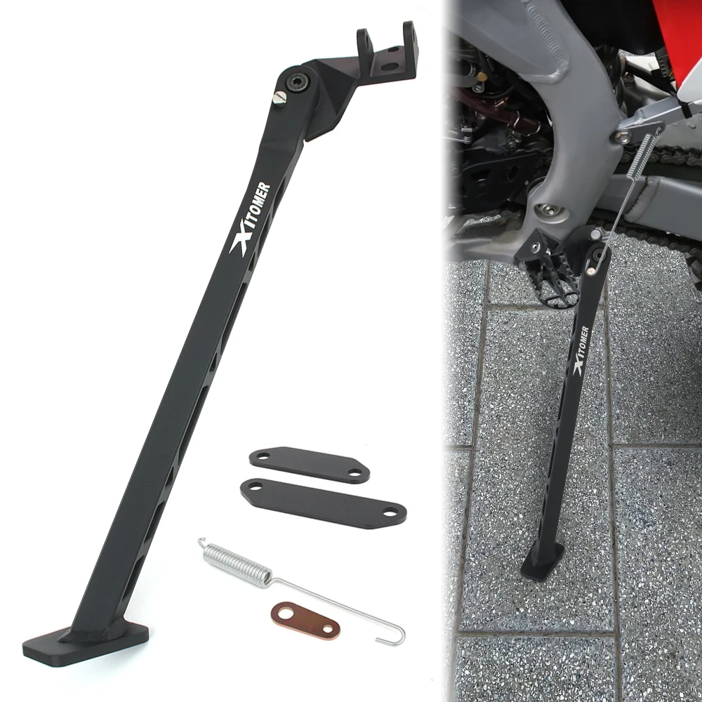Motorcycle Kickstand Side Stand Kit Parking Footrest Bracket For Honda ...