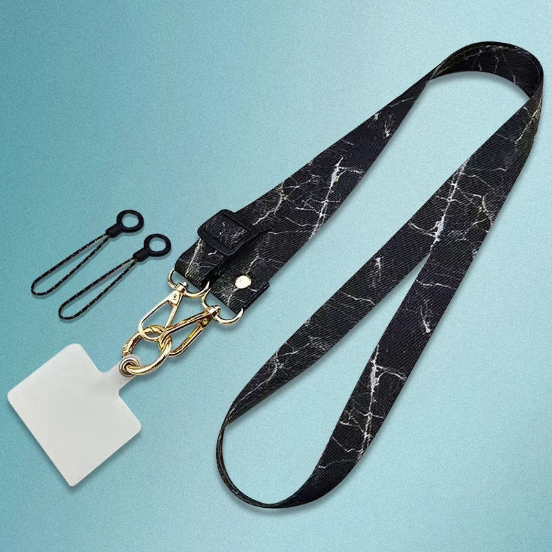 Adjustable-Cell-Phone-Charm-Crossbody-Lanyard-Marble-Pattern-Hanging ...