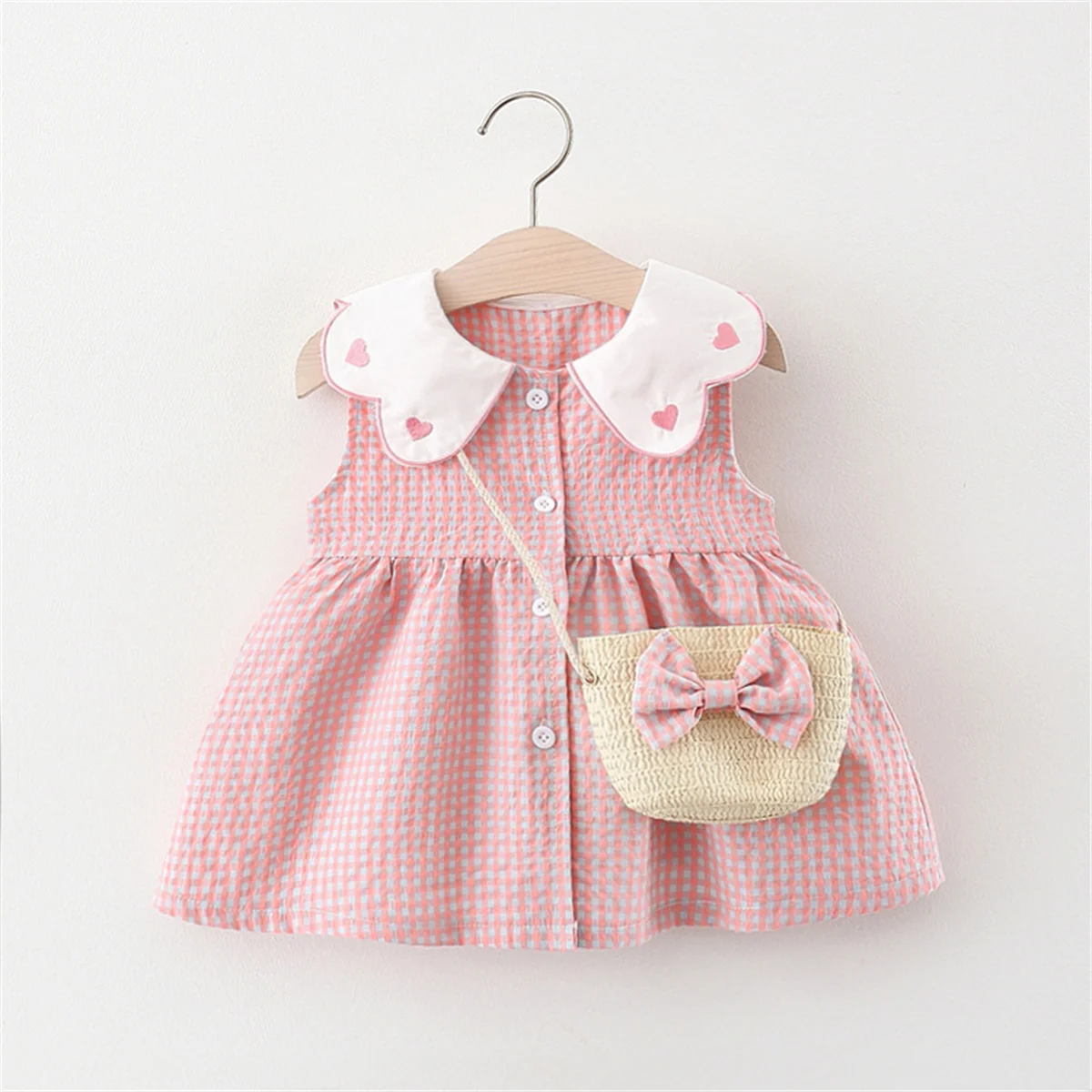 Summer-Newborn-2-Piece-Girl-Infant-Cotton-Dress-And-Backpack-Baby ...