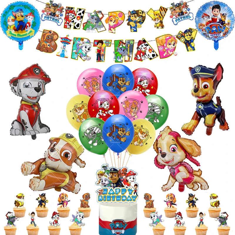Globos-PAW-PATROL-globos-de-perro-de-dibujos-animados-Ryder-Chase-Skye ...